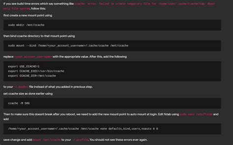 Android Ccache Failed To Create Temporary File Stack Overflow