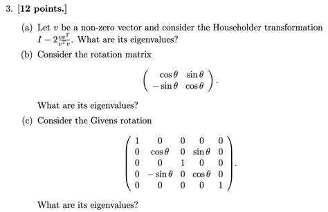 Solved A Let V Be A Non Zero Vector And Consider The Chegg