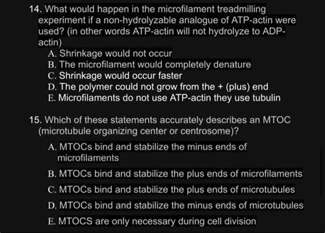 14 What Would Happen In The Microfilament Chegg Com