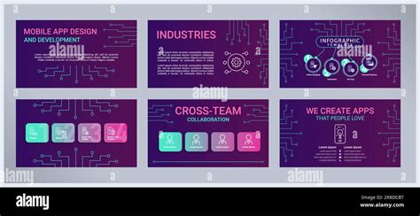 Mobile App Design And Development Presentation Templates Set Stock