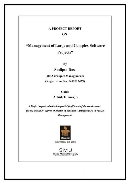 “management Of Large And Complex Software Projects” Pdf