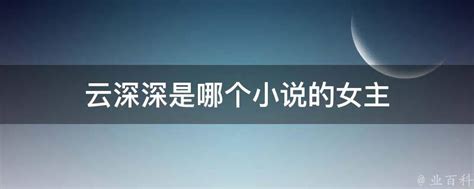 云深深是哪个小说的女主 业百科