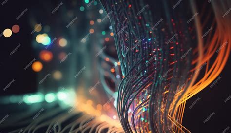 Premium Ai Image Stream Of Interlaced Strings In A Big Data Field A