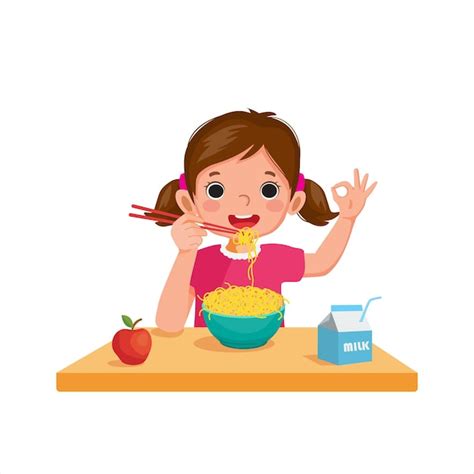 Vetores E Ilustrações De Menina Comendo Para Download Gratuito Freepik