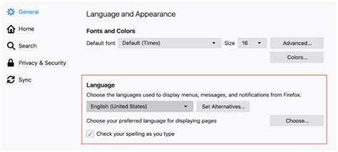 How To Change Interface Language R Firefox
