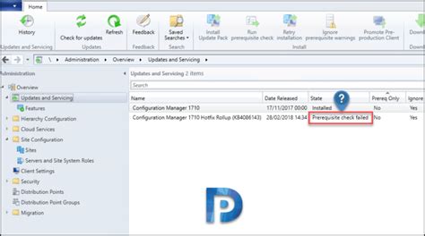 How To Fix Configmgr Update Prerequisite Check Failed