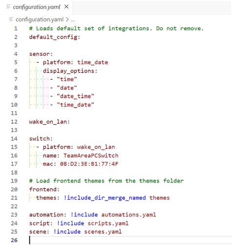 Date And Time Added To Configuration Yaml Not Showing In Frontend