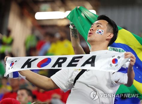 한국 응원하는 축구팬 연합뉴스