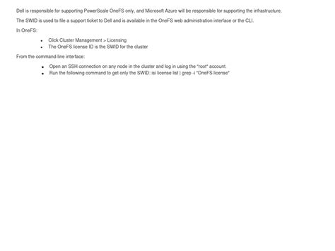 Support Responsibilities And Involvement Dell Powerscale For Microsoft Azure Deployment Guide