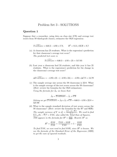 Problem Set 3 With Solutions Pdf