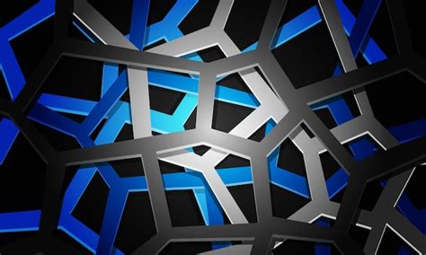 Premium Vector Abstract Blue Grey Line Mesh Geometric Overlap On