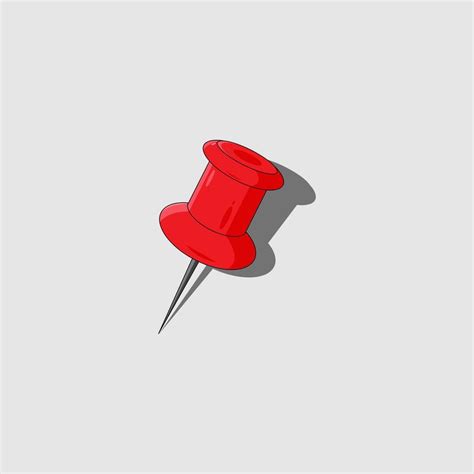 Red Pin With Shadow 17185203 Vector Art At Vecteezy