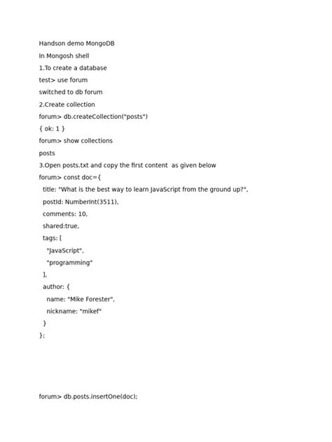 Handson Demo Mongodb Pdf Data Management Data