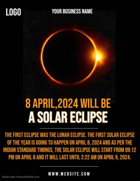 Solar Eclipse Template Postermywall