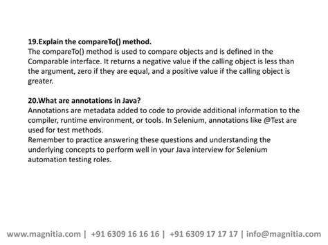 Top 20 Core Java Interview Questions And Answers For Selenium Automation