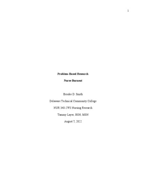 Problem Based Research Download Free Pdf Health Professional Nursing