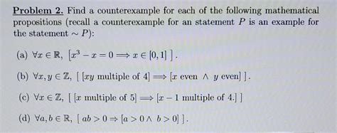 solved problem 2 find a counterexample for each of the