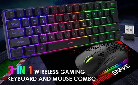 Amazon Com L Gaming Keyboard And Mouse Combo MAh Mini Keys Mechanical Feeling