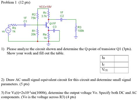 solved 1 please analyze the circuit shown and determine the