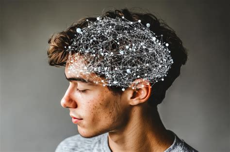 Bioelectricity Signal Digital Brain Activity And Cognitive Feedback A Young Man With Digital