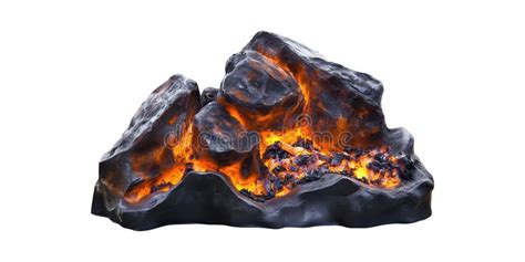 Artificial Glowing Ember Rock For Fireplace Decor Realistic Fire