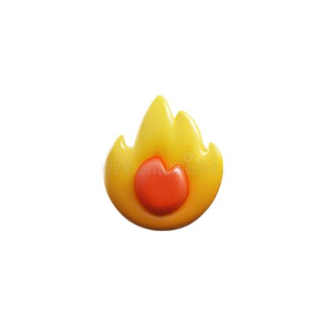 Passion And Warmth 3d Flame Heart Icon Vector Illustration Stock Vector