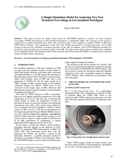 A Simple Simulation Model For Analyzing Very Fast Transient Overvoltage In Gas Insulated