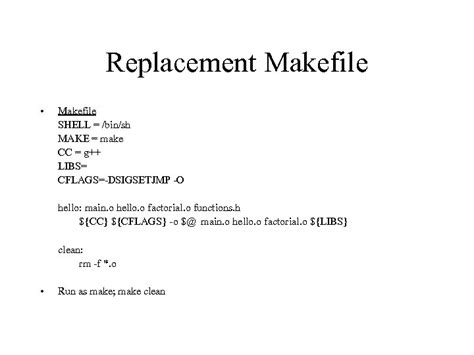 Unix Makefile C Project Library Distribution And Installation