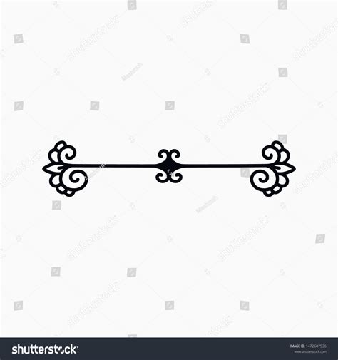 Hand Drawn Illustration Divider Vector Drawing Stock Vector Royalty Free Shutterstock