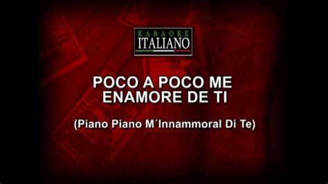 Poco a Poco me Enamoré de Ti Collage Version Karaoke Éxito Italiano en Español YouTube
