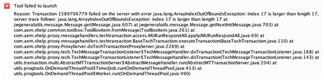 toolbox scripts hitting `java lang arrayindexoutofboundsexception