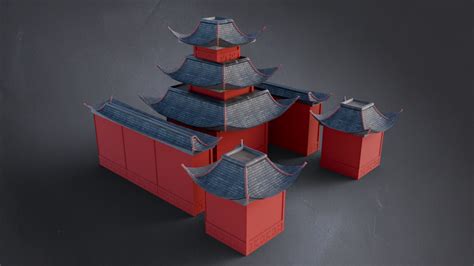 3dt Japanese Roof Generator Blender Geometry Nodes Superhive Formerly Blender Market