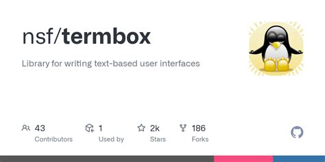 Github Nsftermbox Library For Writing Text Based User Interfaces