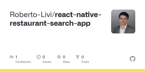GitHub Roberto Livi React Native Restaurant Search App