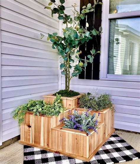 Three Tier Planter Plans Multi Tier Planter Fence Picket Planter