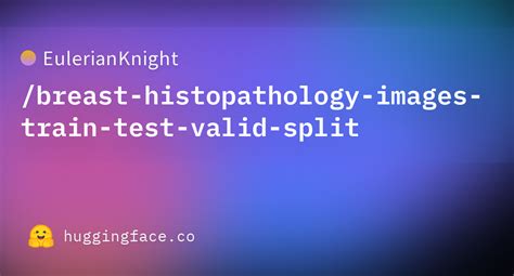 eulerianknight breast histopathology images train test valid split · datasets at hugging face