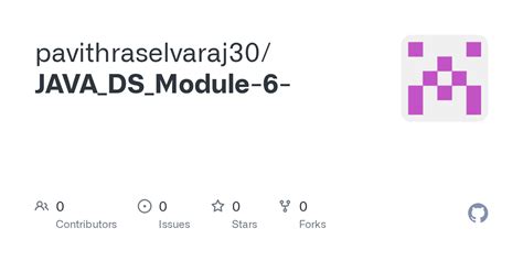 Github Pavithraselvaraj30javadsmodule 6