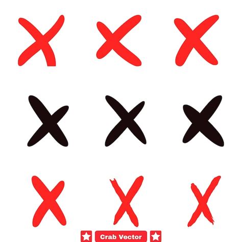 Premium Vector Cross Symbol Compilation Icons Signifying Errors