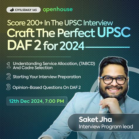 [upsc Interview Masterclass] By Saket Sir Lead Interview Programme Craft The Perfect Upsc
