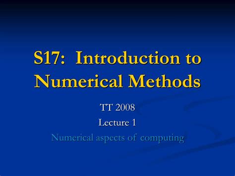 Ppt Exploring Numerical Methods Solving Complex Problems In