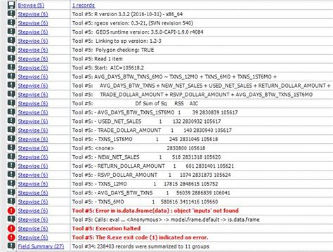 Solved Error In Stepwise With Linear Regression Alteryx Community
