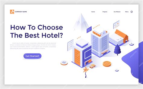 Premium Vector Vector Isometric Landing Page Template