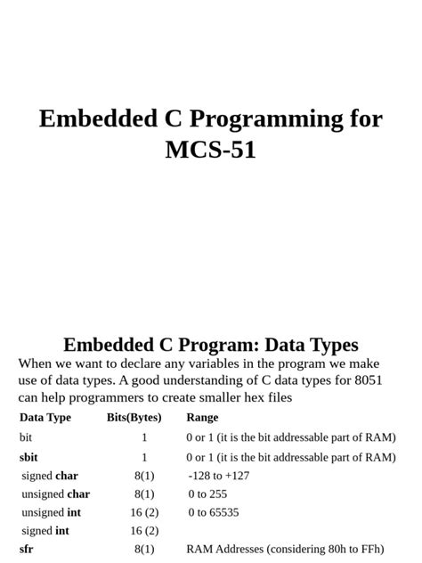 Embedded C Pdf