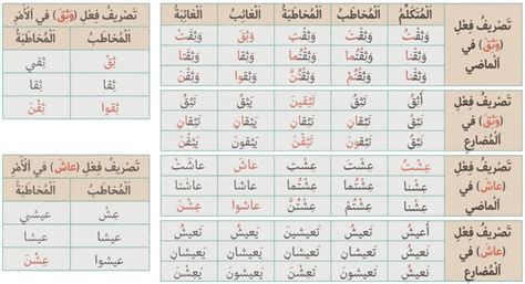 درس الصرف والتحويل 1 2 تصريف الفعل المعتل المثال والأجوف Alloschool