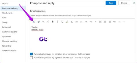 How To Setup Your Signature In Outlook Web App Printable Forms Free