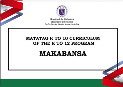 Grade 1 Matatag Makabansa Curriculum Guide The Deped Teachers Club
