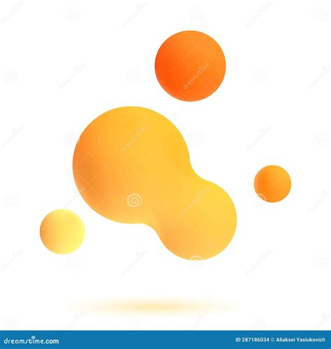 3d Abstract Blobs Set Stock Illustration Illustration Of Element