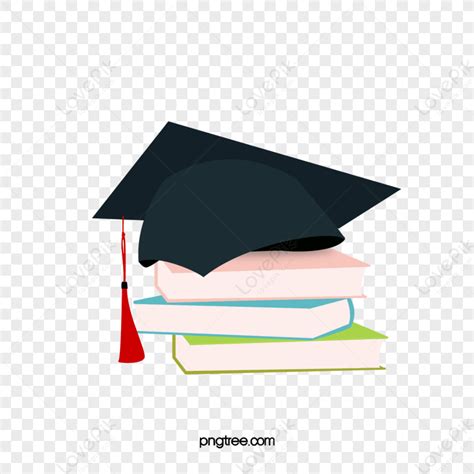 벡터 만화 자유형 졸업 모자 책삽화학생 Png 일러스트 무료 다운로드 Lovepik