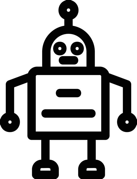 Robot Line Icon Vector Art At Vecteezy