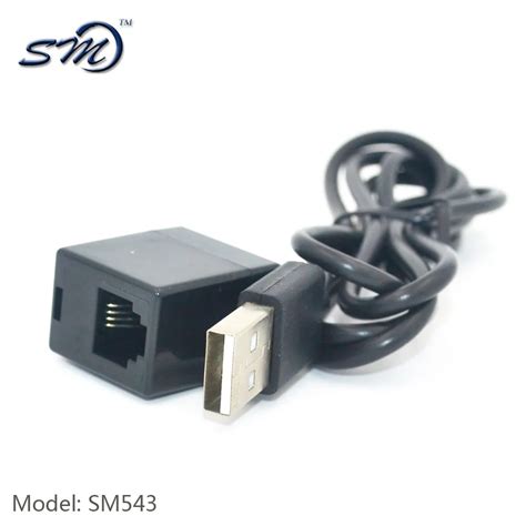 Black Telephone 4 Core Rj11 To Usb Adapter Cable From China Manufacturer 深圳市松美通电子有限公司